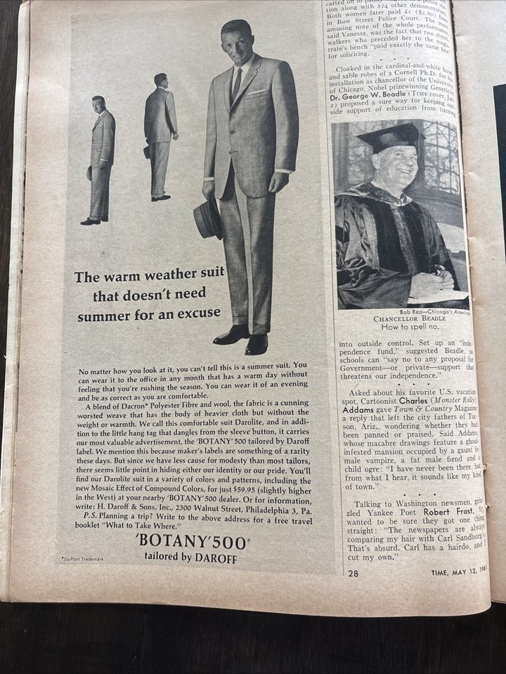 1961 ALAN SHEPARD ASTRONAUT NASA May 12 TIME Magazine | eBay UK