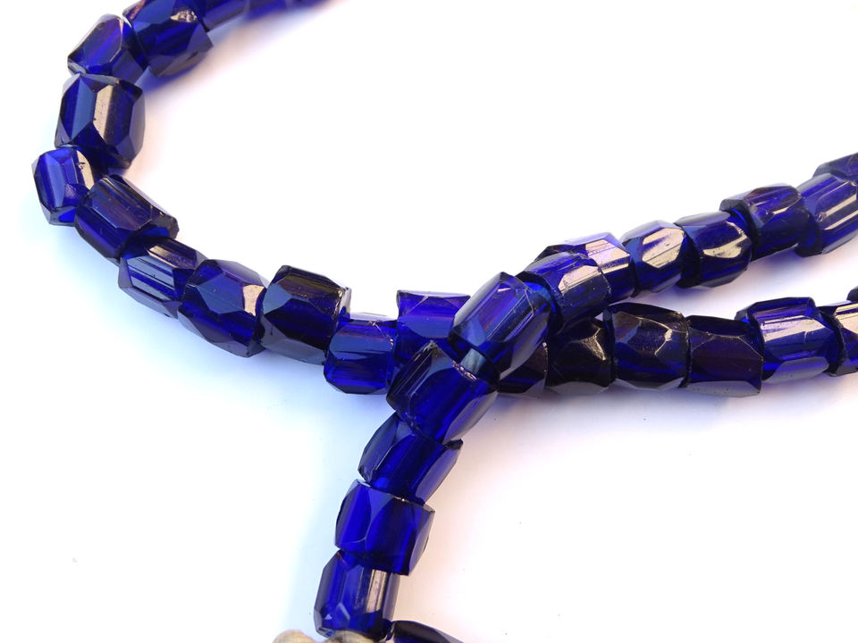 19th C. Strand Faceted Cobalt Russian Trade Beads Alaska Native ...