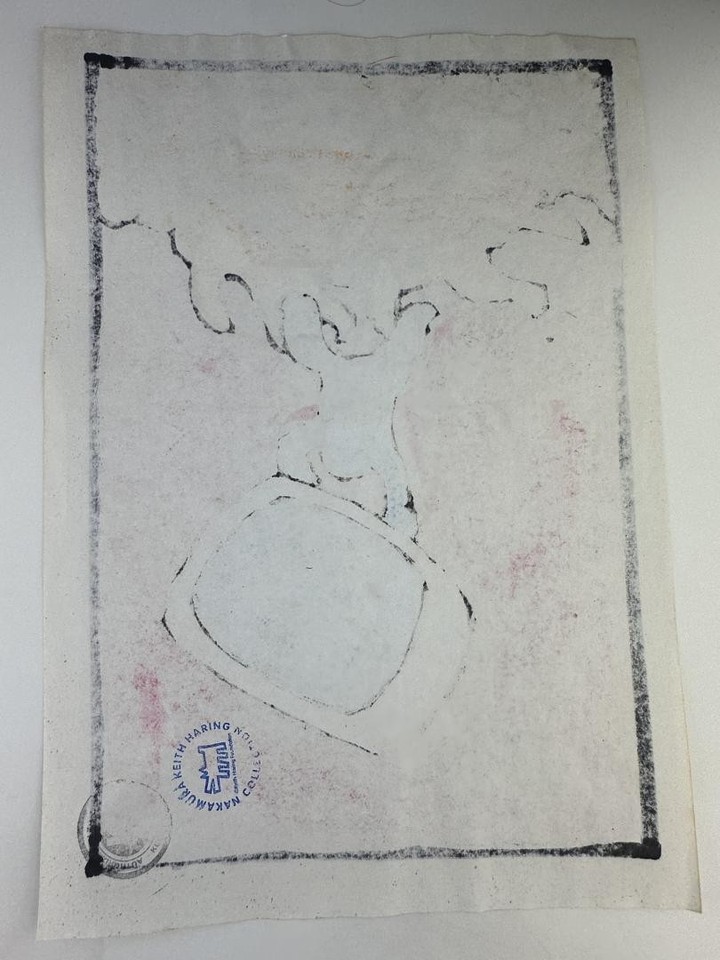 Keith Haring COA Art Painting Original Drawing Vintage Paper Signed | eBay