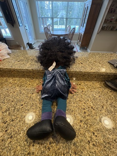 Folkmanis Girl Full Body Large Hand Puppet 24” Black Curly Hair African ...