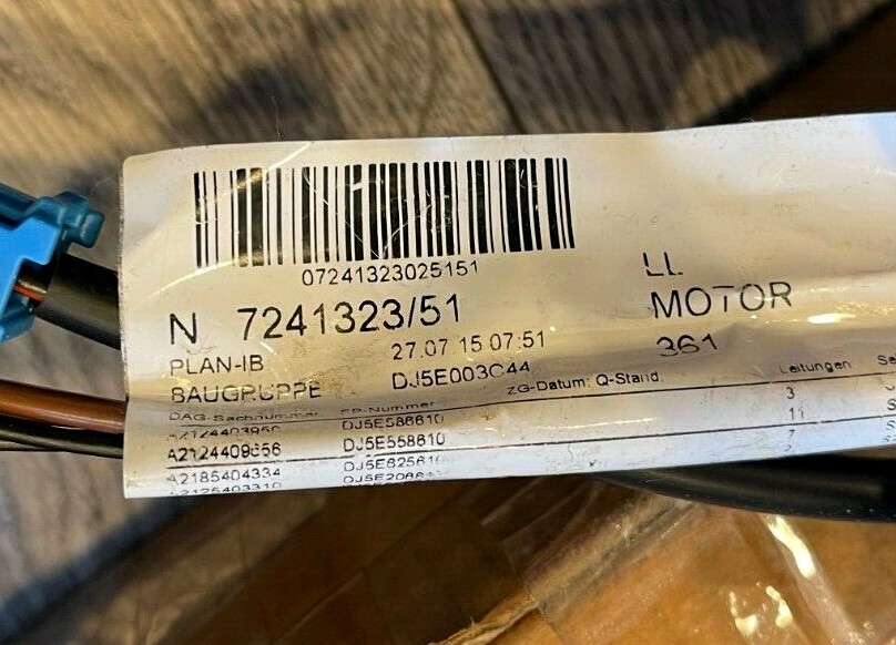 BRAND NEW MERCEDES FUSE BOX WITH WIRING, 2125407050, 2127241323 ...