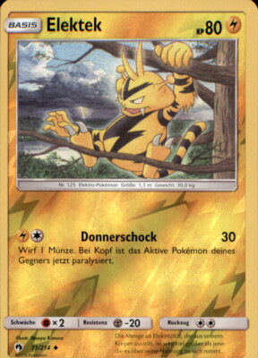 Pokemon 71/214 Elektek - Reverse Holo - Deutsch | eBay