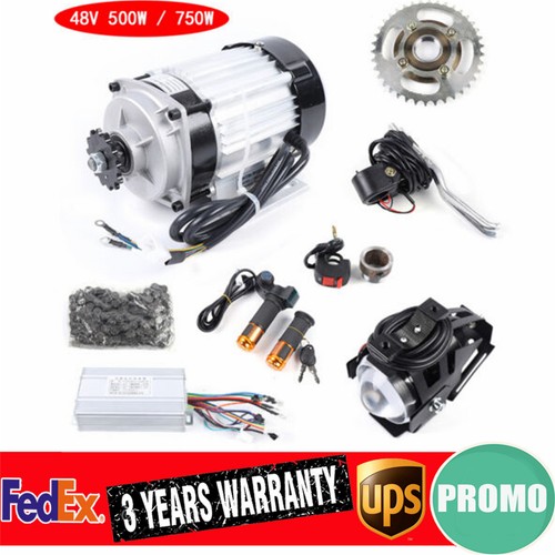 48V 500W/750W Electric Brushless Geared Motor Kit For E-Tricycle ...