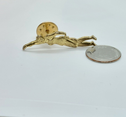 Woman Swimming Pin Swimmer Gold Tone Lapel Enamel Collectible | eBay
