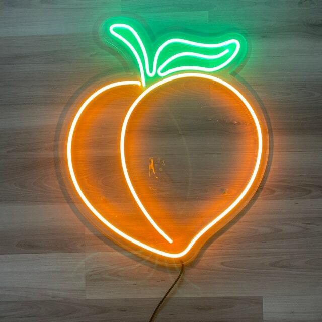 Neon Peach Background