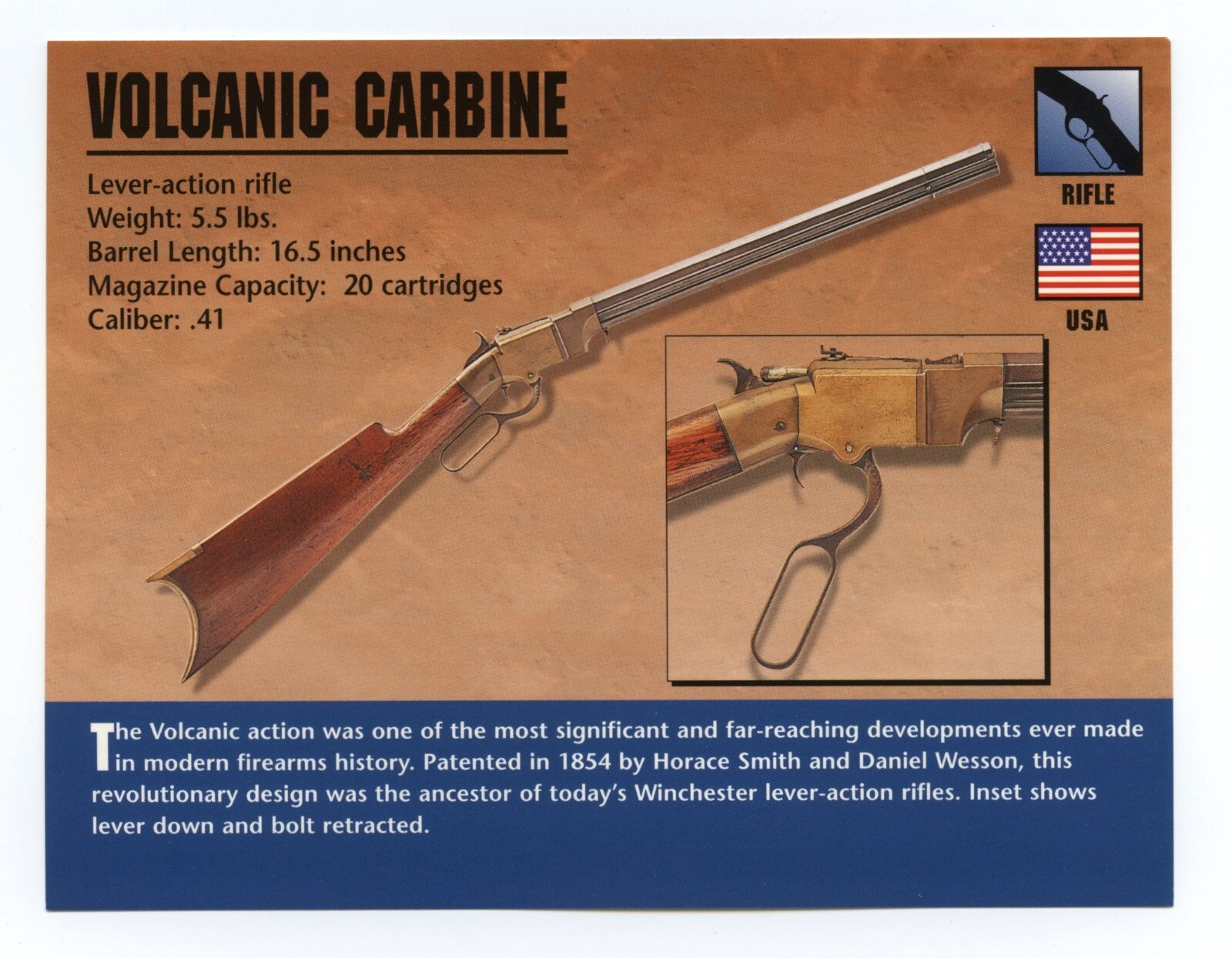 Volcanic Carbine Rifle Atlas Classic Firearms Card | eBay