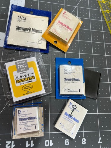 225 Mixed lot of 6 Showgard & Scott Stamp Mounts C AH EH N 57/55 22x25 ...