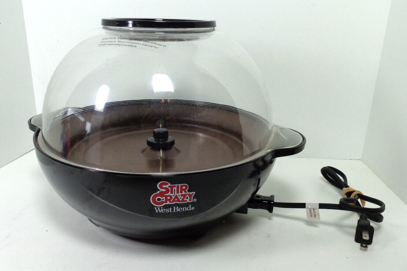 West Bend Stir Crazy 6 Quart Electric Popcorn Maker Popper Model 82306 ...