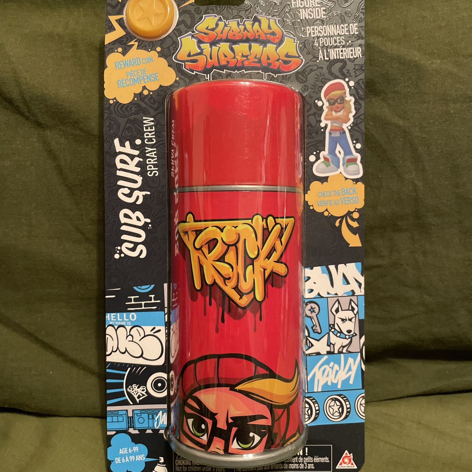 NEW 2020 Lot Three (3) SUBWAY SURFERS SPRAY CREW 4” Figure Inside the ...