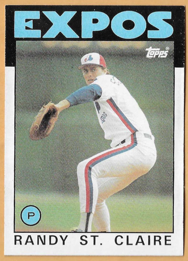 RANDY ST. CLAIRE MONTREAL EXPOS #89 - TOPPS NM-MT 1986 | eBay