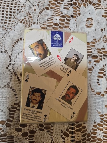 Sealed 2003 Iraqi Most Wanted Playing Cards Military Iraq Saddam ...