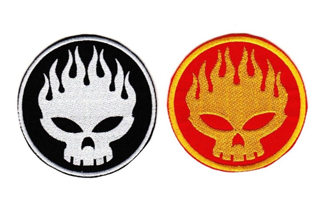 The Offspring Sew-on Patch | Manic Subsidal Skull American Punk Rock ...