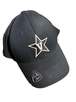 Vanderbilt University Black Fitted Hat Flex Fit Top of the World | eBay