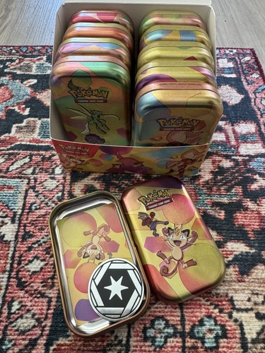 Pokemon 151 Empty Mini Tins Display W/ Coins & Cards, Complete Set, No ...