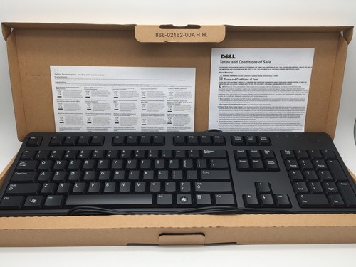DELL KB212-B Keyboard USB 104 Quiet Key­ Adjustable Tilt Black | eBay