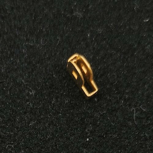 18K 750 Gold Pendant And Chain. Double P Letter Without Ring | eBay UK