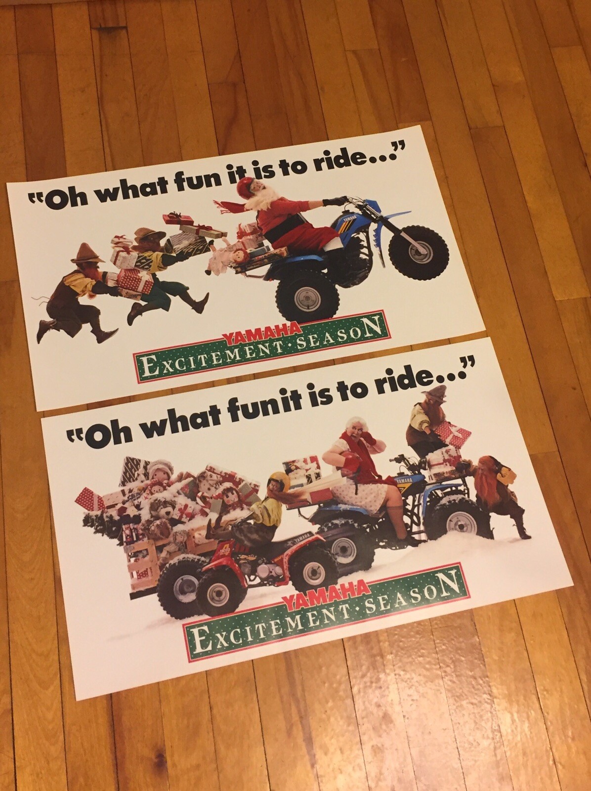 Yamaha 3 Wheeler, 4 Wheeler Vintage Original Holiday Advertising ...