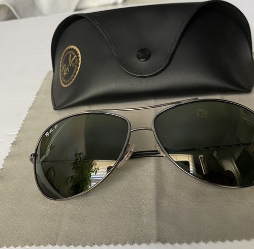 Ray-Ban RB3293 Gunmetal Silver Metal Aviator Sunglasses 003/8G 63[]13 ...