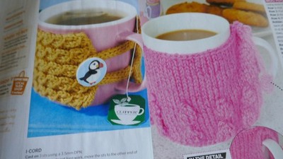 Knitting Pattern For 2 Different Cosy Mug Hugs in D.K.-Simple To Knit ...