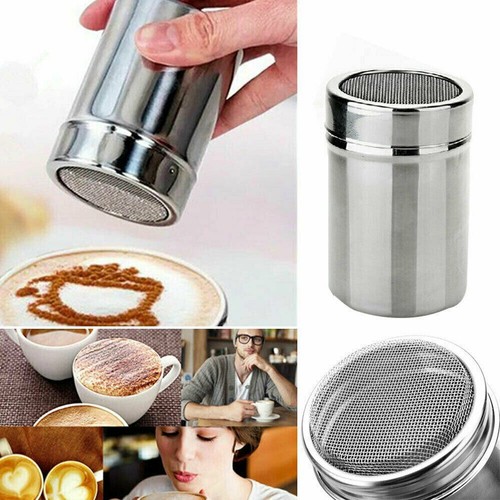 Cocoa Powder Sugar Shaker Flour Duster Shaker with Lid Coffee Sifter ...