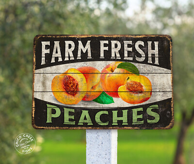 Farm Fresh Peaches Sign Farm Life Decor Georgia Wall Art Fresh Pie ...