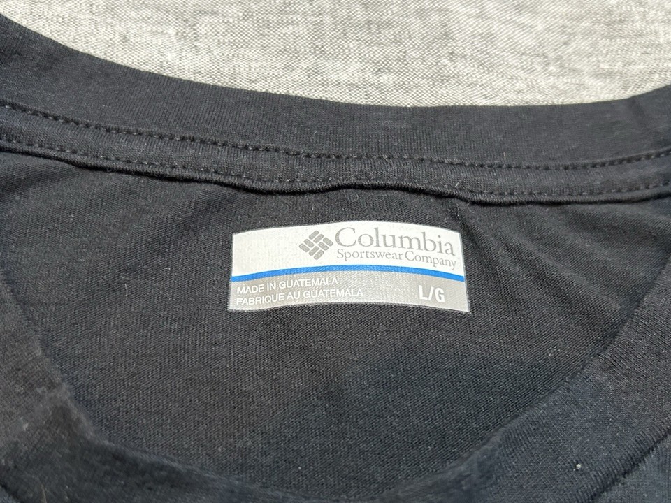 Columbia PFG Shirt Mens Large Black Performance Fishing Gear American ...