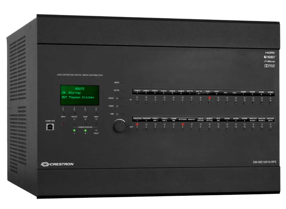 Crestron DM-MD16X16-RPS HD Digital Media Switcher Tested | eBay