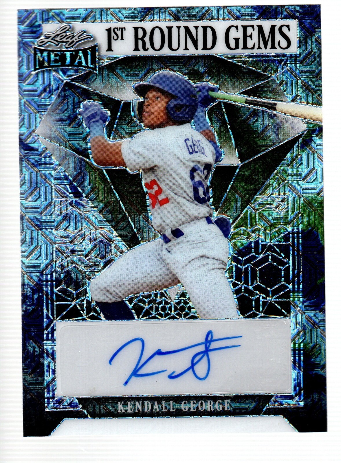 2023 Leaf Metal 1st Round Gems Mojo Black Pre-Prod Auto 1FRKG1 Kendall ...