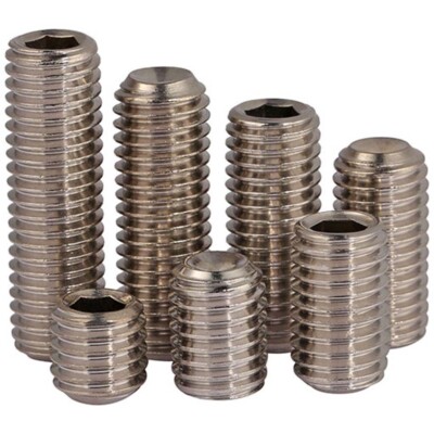 M8 x 1.25 A2 Stainless Steel Cup Point Hex Socket Set Screws Grub ...