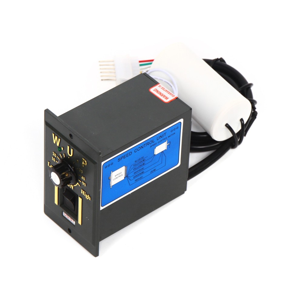 90W 110V 100k AC Gear Motor Electric Variable Speed Controller 1:100 0 ...