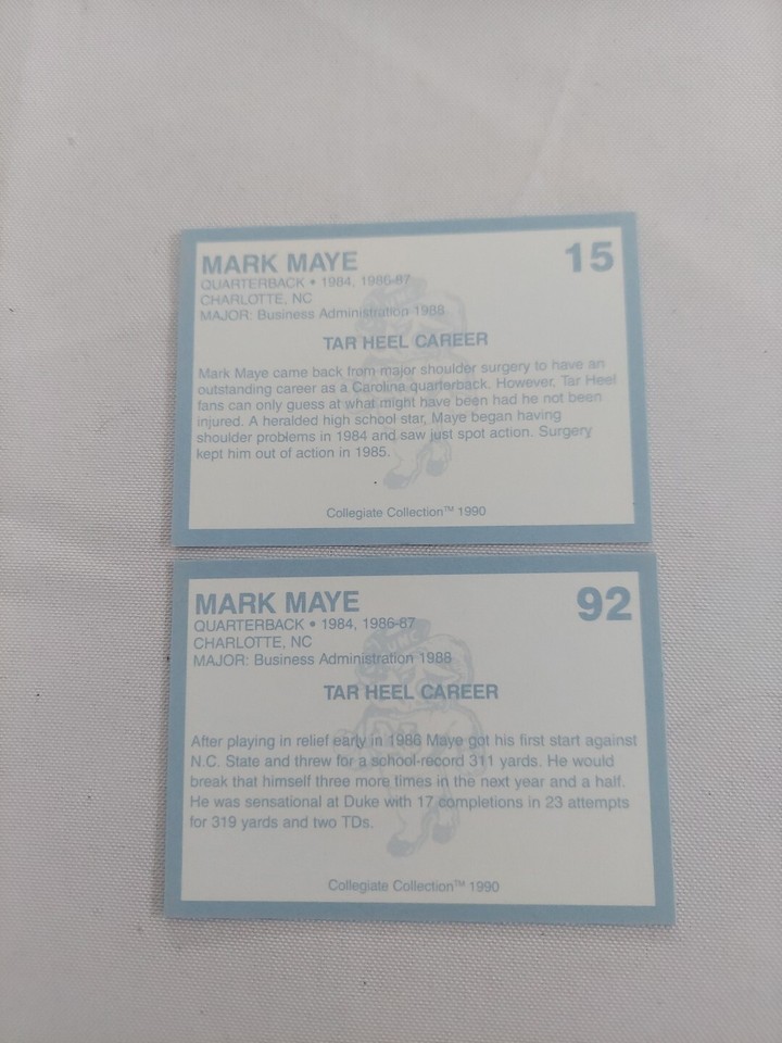 2 Different Mark Maye Patriots Future Star Drake Dad UNC Collegiate ...