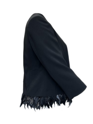 Marina Rinaldi Women's Black Cancan Hook Closure Jacket Size 12W/21 NWT ...