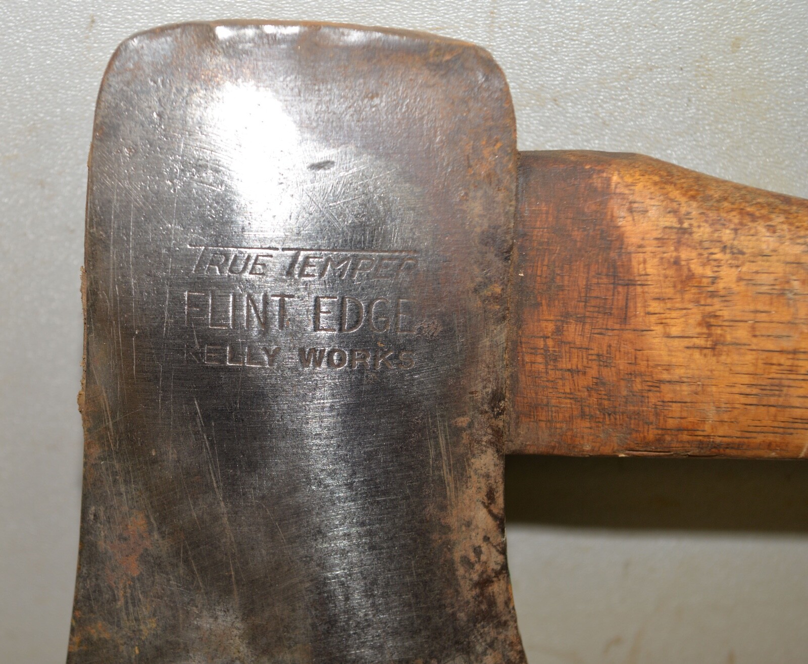 2 embossed Kelly Works axe Woodslasher Flint Edge collectible ax tool ...