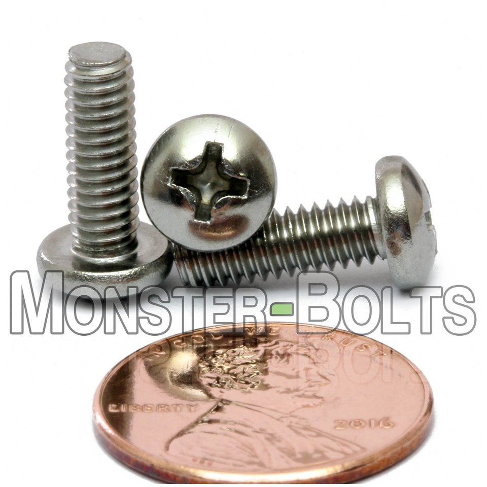 #8-32 Phillips Pan Head Screws, Stainless Steel A2, Various Lengths ...