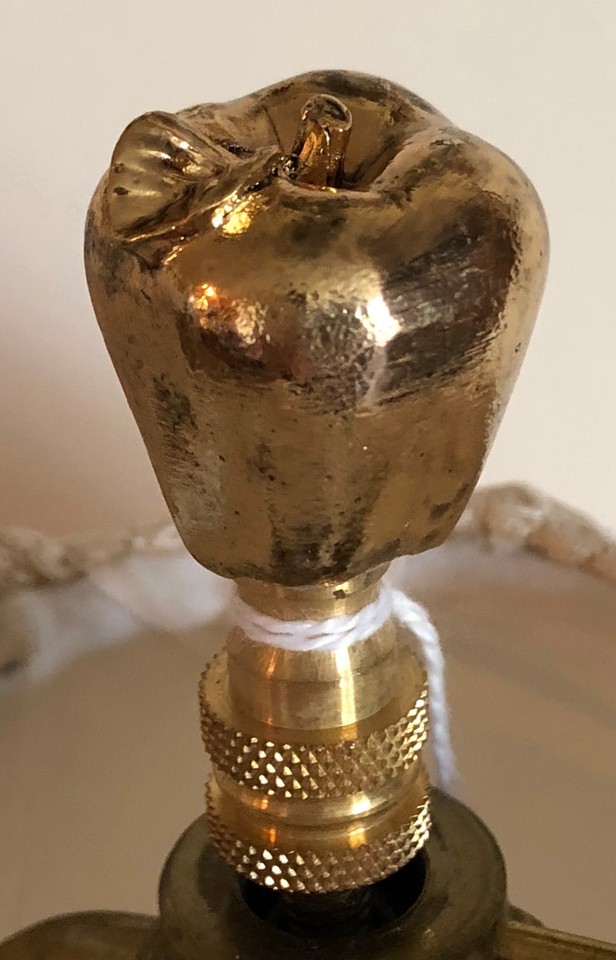 Gold Colored Metal Apple Lamp Shade Finial | eBay