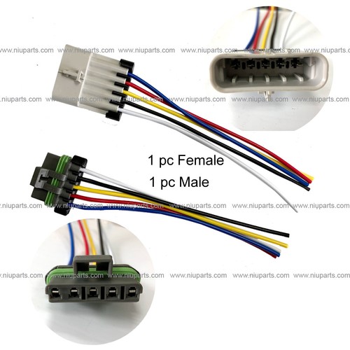 2pc 5-Pin Connector Plug Male & Female For Headlight Assembly ...