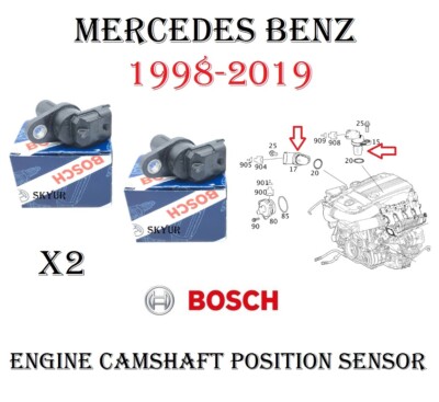 NEW Mercedes Camshaft Cam Position Sensor Set Of 2 For W204 W216 W211 ...