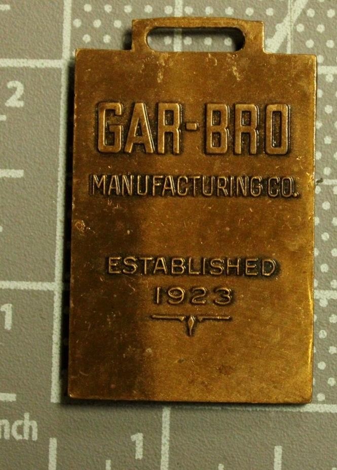 GAR BRO Manufacturing Concrete Equipment Watch Fob T-5-8 | eBay