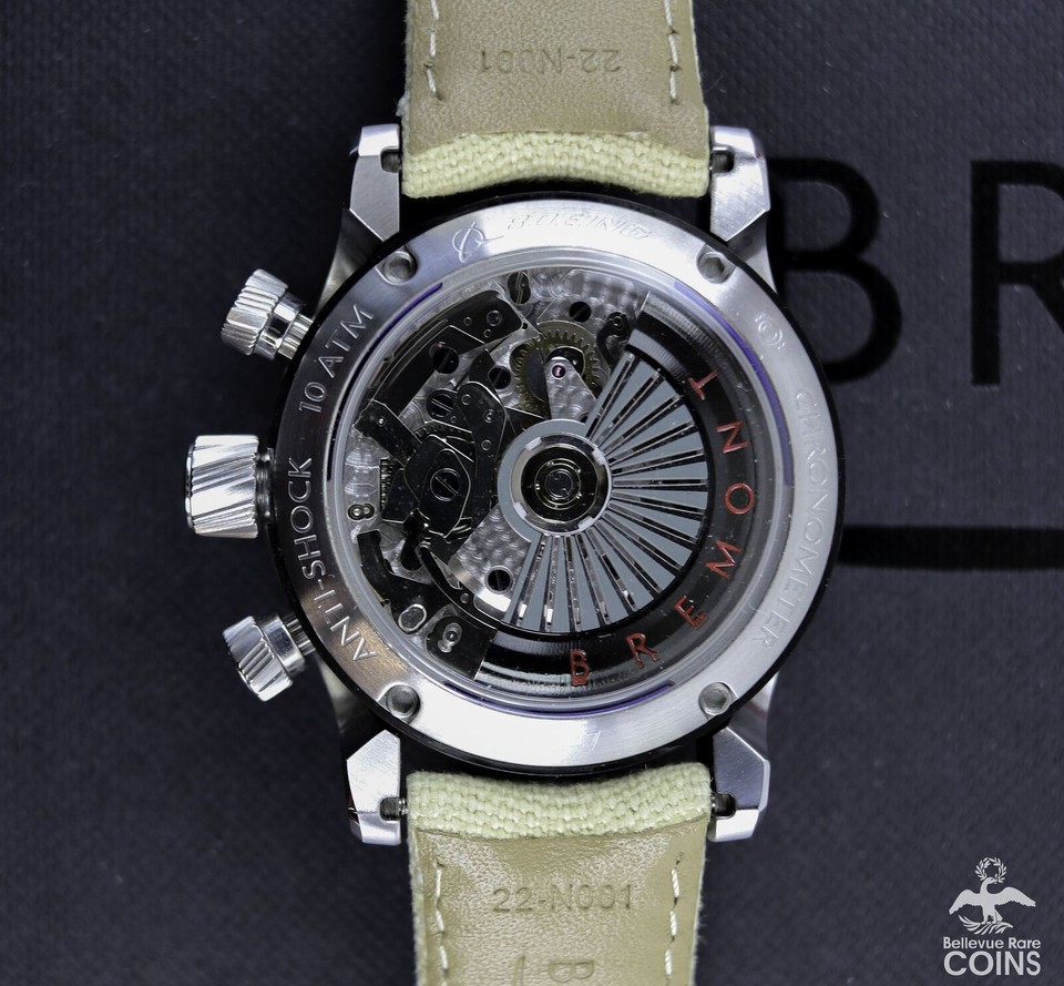 BREMONT Boeing Automatic Chronometer Model 247 White Dial Date SS Watch ...