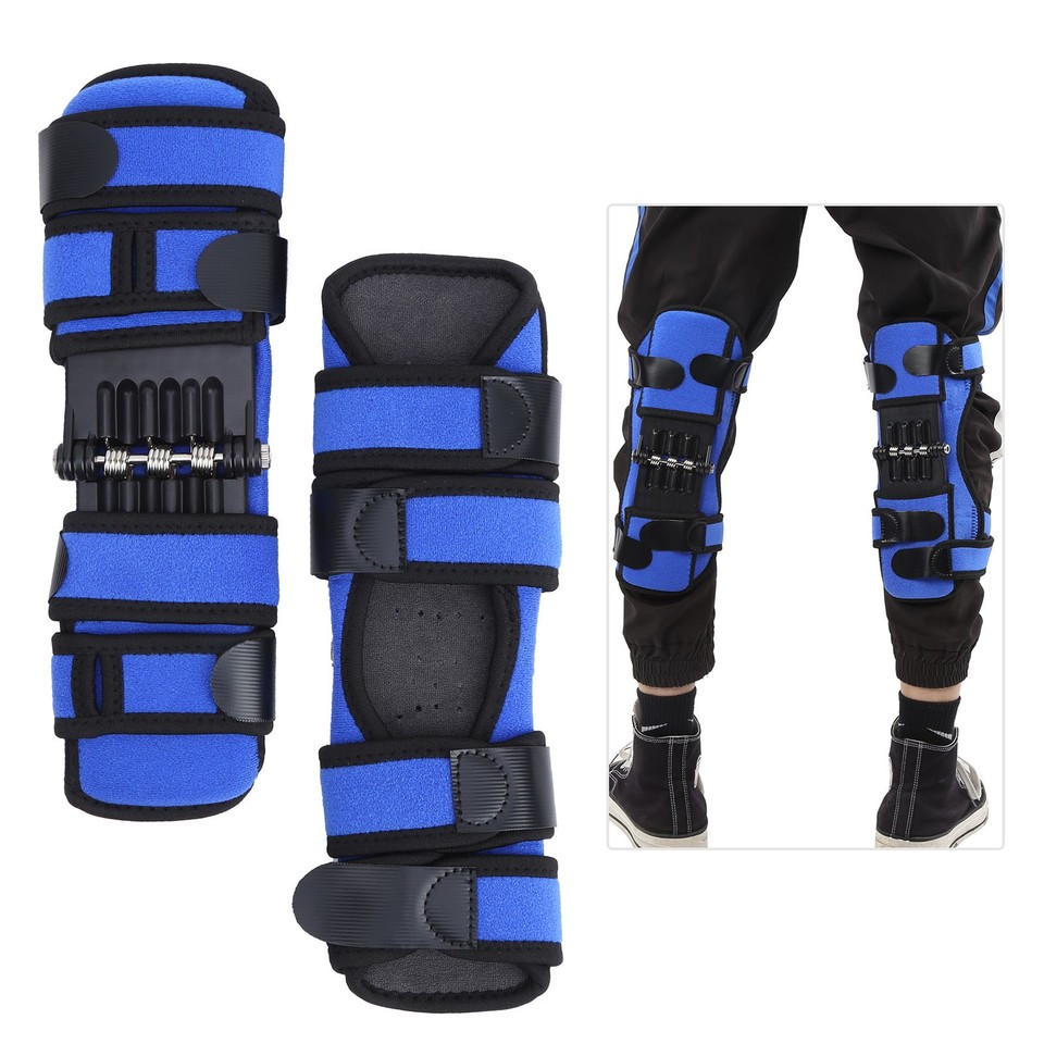 (Blue 1 Pair)Knee Protection Booster Joint Support Pads Recovery Brace ...