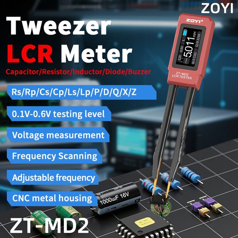 -MD2 Digital Tweezer Meter for Resistance Capacitance Inductance1490 ...
