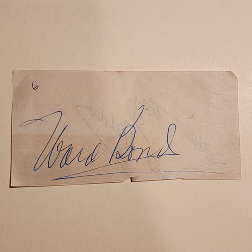 Ward Bond Signed Beckett BAS Autograph Cut It's A Wonderful Life Actor ...