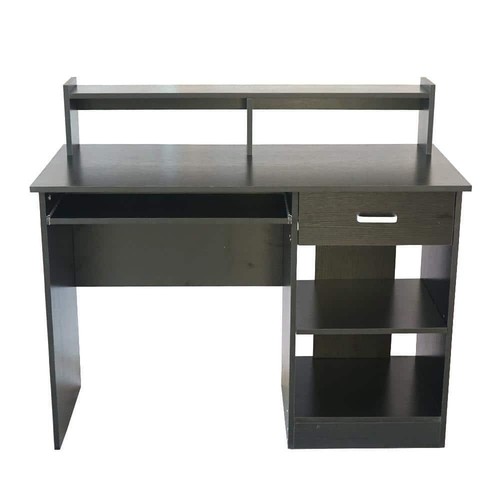 Outopee Rectangle Computer Desk W/ Drawer Shelves 43.3"W Particle Board ...