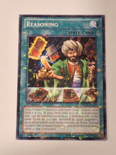 Reasoning BP02-EN139 1st Edition Mosaic Rare - Foil Holo Yugioh Yu-Gi ...