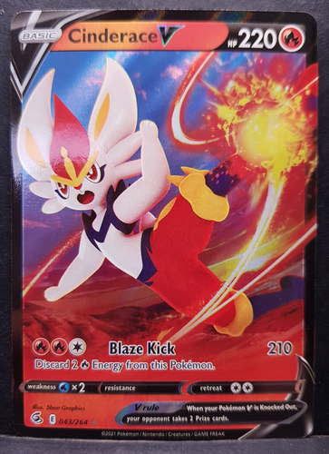 Cinderace V 043/264 Fusion Strike Pokémon Pokemon Card English Near ...