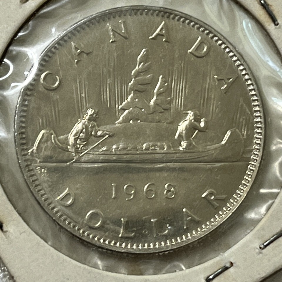 1968 CANADA DOLLAR COIN PROOF-LIKE SILVER COLOR QUEEN ELIZABETH II ...