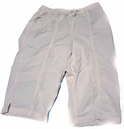CLASSIC ELEMENTS WOMENS SIZE LG PETITE WHITE SOLID CAPRI PANTS | eBay