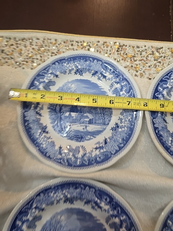 Vintage Spode 7 1/2 Inch Plate Winters Eve, Set Of 6 | eBay