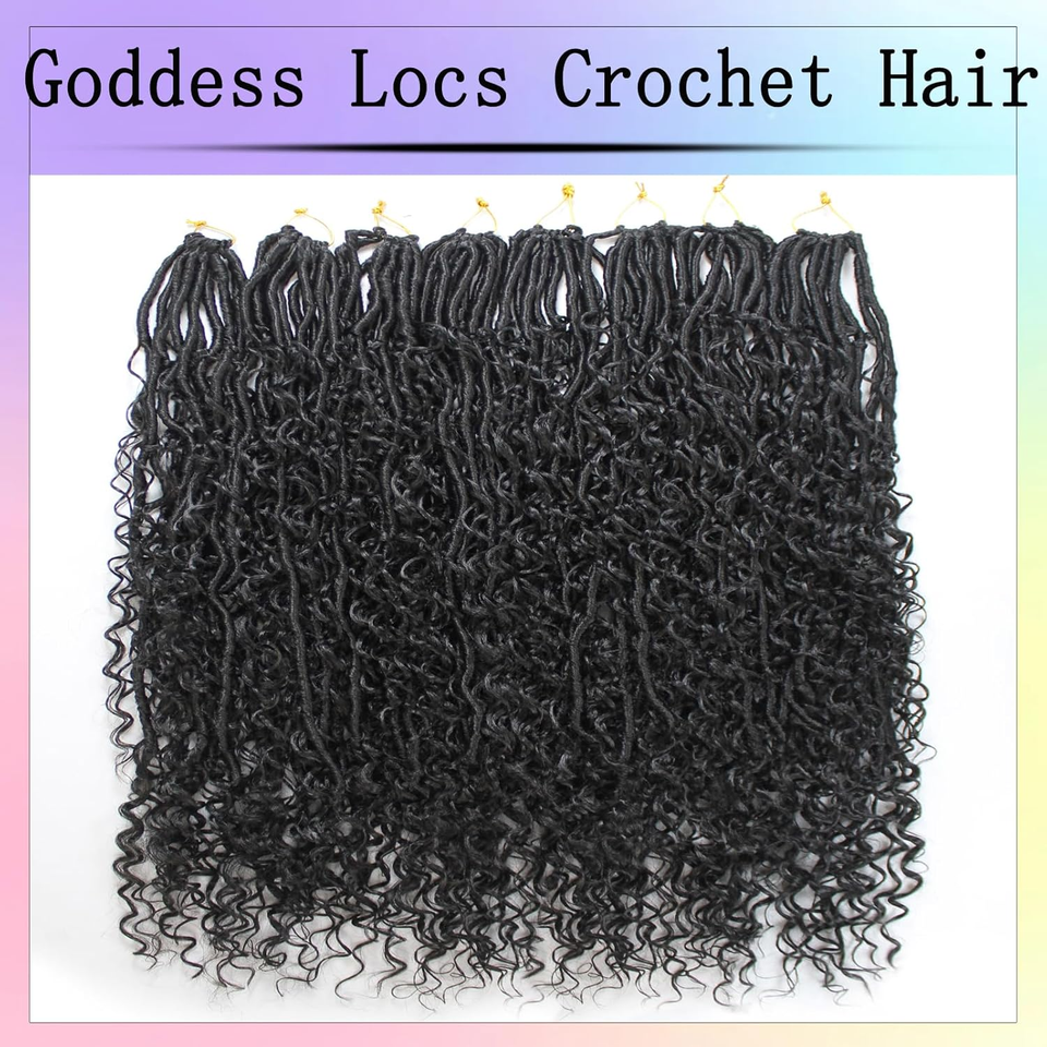 Boho Faux Locs Crochet Hair 30 Inch Goddess Locs 8 Packs Boho Soft Locs ...