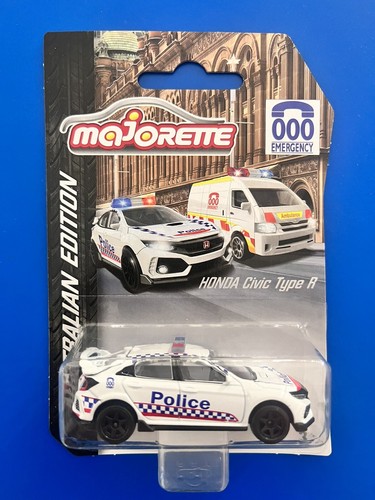 2022 Majorette Australian Edition NSW POLICE 2019 HONDA CIVIC TYPE R ...